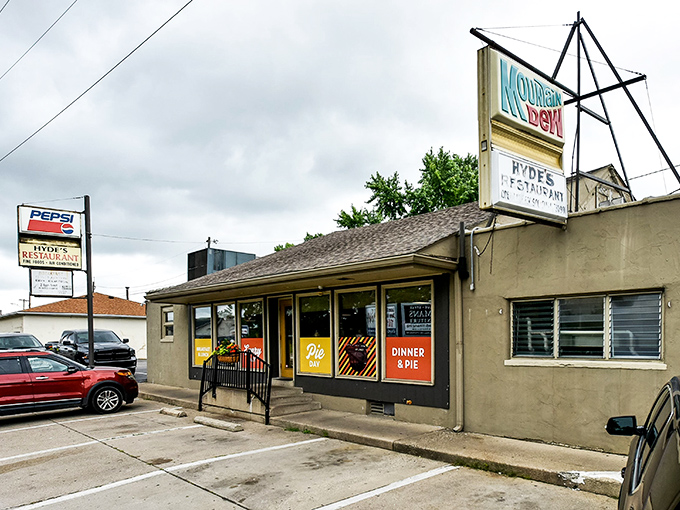 Hyde's modest exterior promises no frills, just honest food. That orange "Every DAY" sign isn't marketing&mdash;it's a commitment kept for generations.