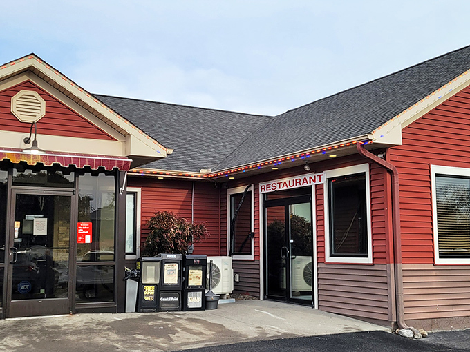 The unassuming red exterior of Frankford Family Diner might not scream "culinary destination," but locals know better. Those Christmas lights stay up year-round&mdash;why mess with perfection?