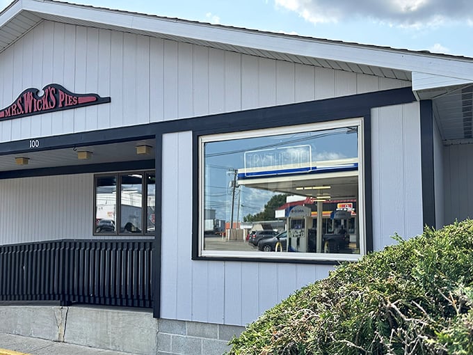 The unassuming exterior of Mrs. Wick's belies the pie paradise within. Like finding a treasure chest disguised as a shoebox.