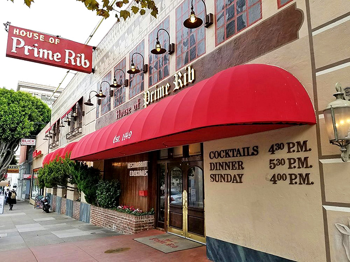 The iconic red awning beckons meat lovers like a carnivorous lighthouse on Van Ness Avenue. This isn't just dinner&mdash;it's a San Francisco pilgrimage.