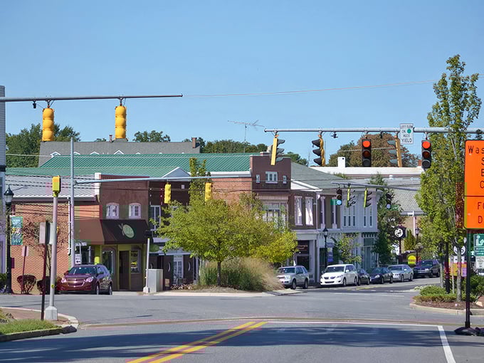 The green footbridge stretching across calm waters perfectly captures Milford's serene charm &ndash; where nature and small-town engineering create postcard-worthy moments. 