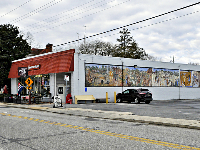 Downtown Bridgeville's colorful murals tell stories of local heritage against a backdrop of small-town charm that feels increasingly rare in our hyper-connected world.