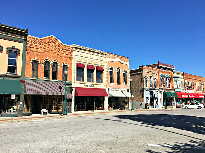 Winterset's historic downtown looks like it was plucked straight from a movie set, with colorful storefronts that have witnessed generations of small-town stories unfold.