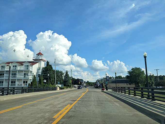 Caseville's main street welcomes visitors with that perfect small-town charm&mdash;where the pace slows down and your blood pressure follows suit.