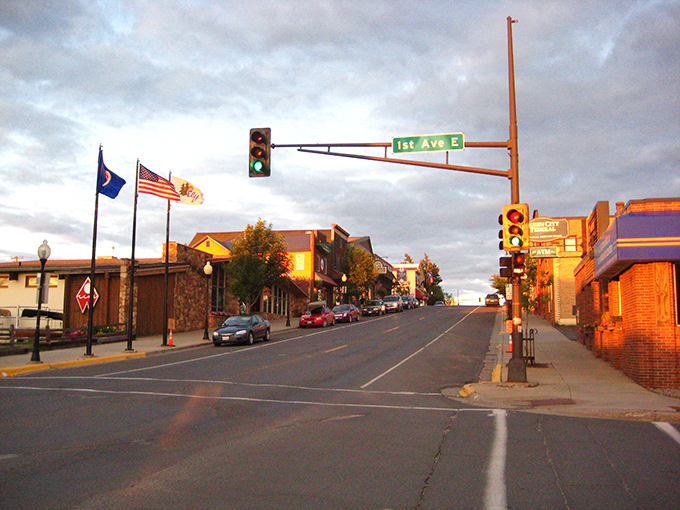 Sheridan Street at dusk captures Ely's essence &ndash; where wilderness meets small-town charm under a sky that promises adventure tomorrow.
