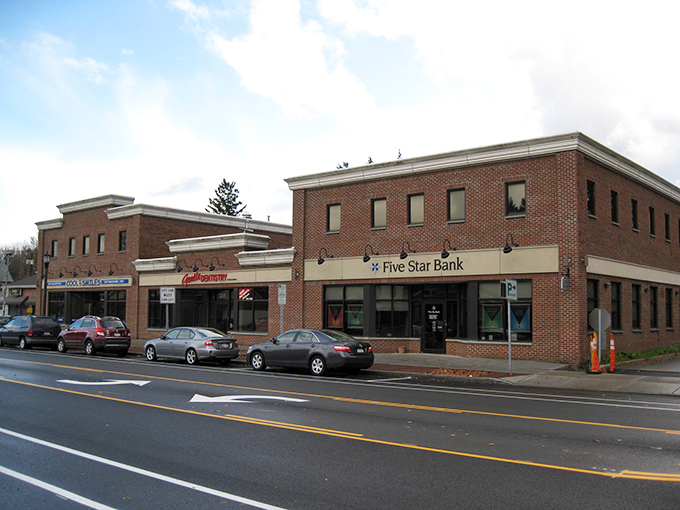 Main Street's brick buildings house local businesses that have somehow survived the retail apocalypse by offering something radical – things people actually want.