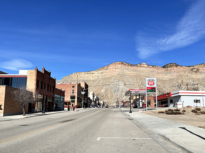 Helper's dramatic sandstone cliffs create nature's own IMAX backdrop for this historic Main Street, where time seems to move at a more civilized pace.