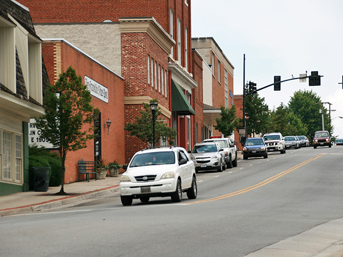A rainbow arches over downtown Rocky Mount, as if nature itself is highlighting this charming Virginia gem.