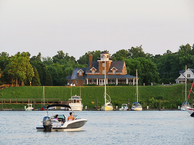 Urbanna's marina stretches like welcoming arms into the Rappahannock, where boats bob gently in what might be Virginia's most picturesque aquatic parking lot.