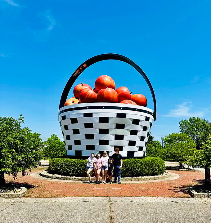 Behold the basket that ate Manhattan! This wooden wonder makes you feel like you've shrunk in some mad scientist's laundry mishap.