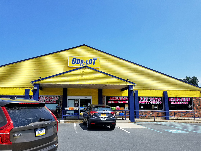 The canary-yellow exterior of Odd-Lot Outlet stands out like a beacon of bargains in Tannersville. It's not trying to be subtle about the treasures waiting inside.