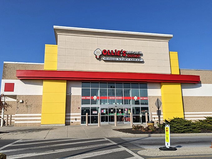 The unmistakable yellow and red facade of Ollie's beckons like a retail oasis in Mechanicsburg. Prepare yourself for the treasure hunt that awaits inside!