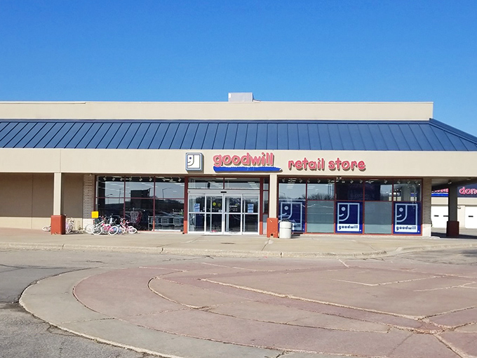 The blue-roofed retail wonderland where one person's castoffs become another's treasures. Madison's thrift mecca stands ready for bargain hunters.