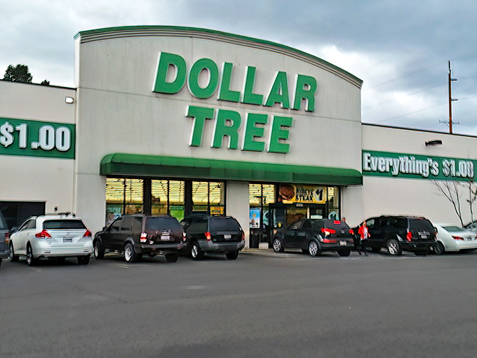 The iconic green signage beckons like a siren call to bargain hunters. Who knew paradise could be found under fluorescent lighting?