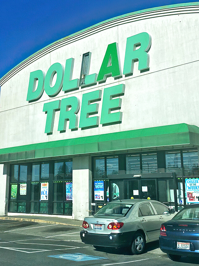 The iconic green signage beckons like a siren call to bargain hunters. Who knew paradise could be found under fluorescent lighting?