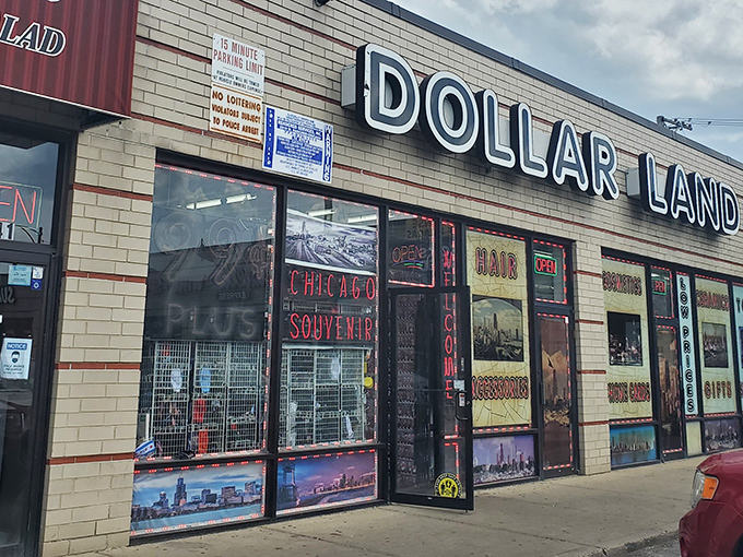 Dollar Land's unassuming exterior belies the treasure trove within, like finding a speakeasy behind a laundromat door.