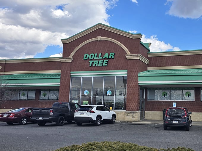 The iconic red and green fa&ccedil;ade of Media's Dollar Tree stands like a beacon of budget-friendly possibility in Pennsylvania's retail landscape.