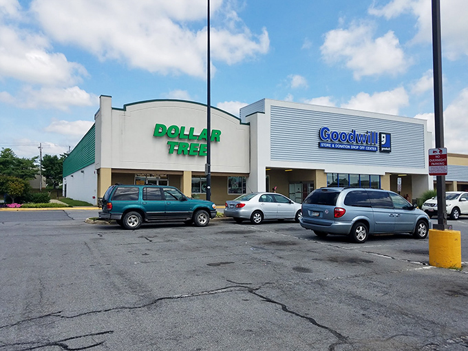 The iconic green Dollar Tree sign beckons like a beacon of bargain hope. This Charles Town treasure trove promises adventures in thrift without breaking the bank.