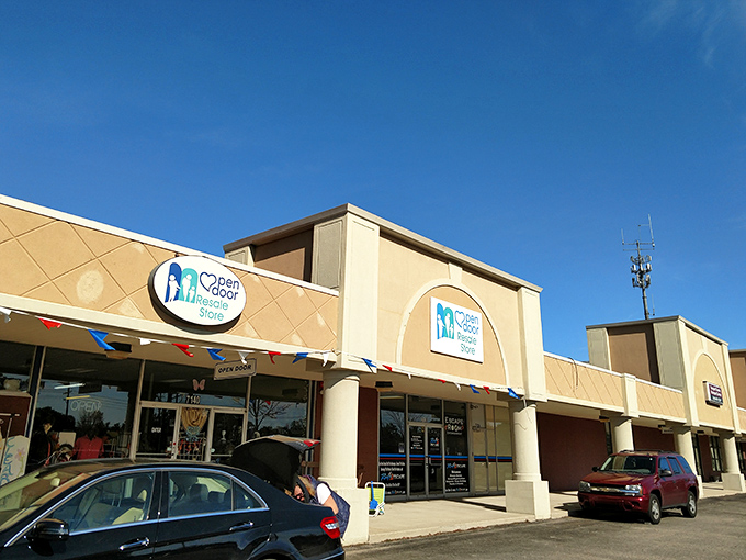 The unassuming exterior of Open Door Thrift Store in Waterford Township hides a treasure trove of bargains waiting to be discovered inside.