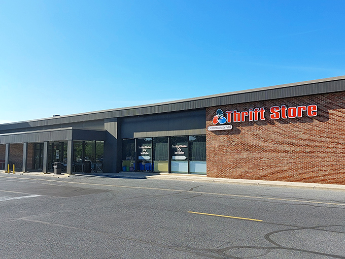 The unassuming brick exterior of CommunityAid in Lancaster hides a treasure trove of bargains waiting to be discovered inside.
