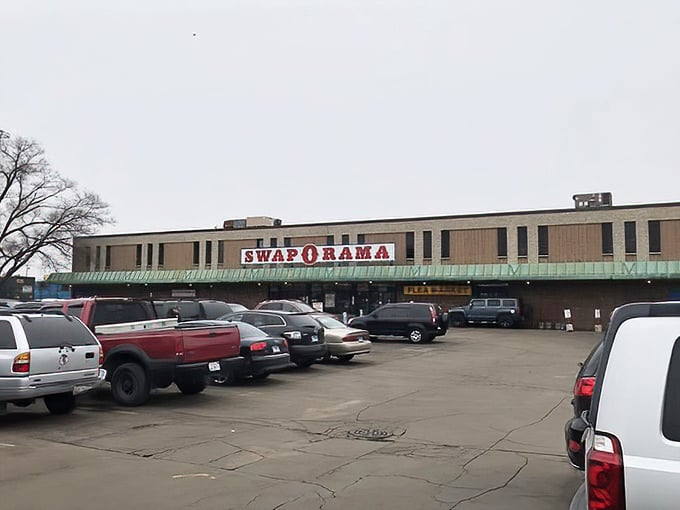The unassuming exterior of Swap-O-Rama belies the treasure trove within. Like a retail speakeasy, only the initiated know what wonders await inside.