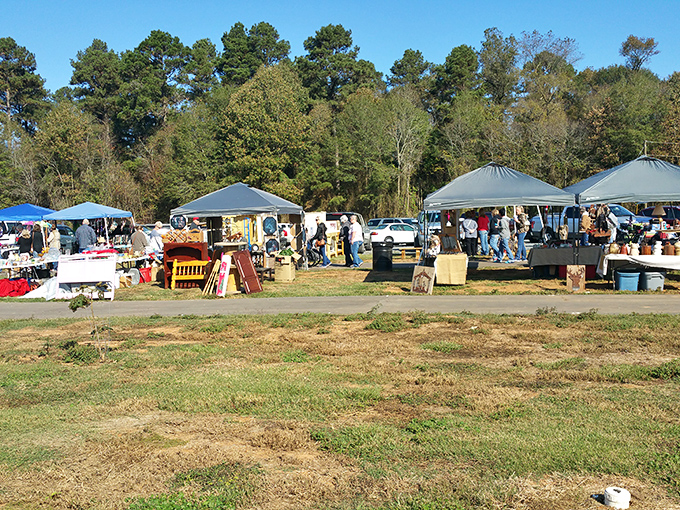 Welcome to treasure hunter paradise! Rows of canopies stretch across Big Creek Trade Days where one person's castoffs become another's prized discoveries.