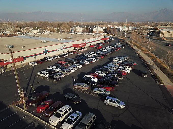 The packed parking lot tells the story before you even step inside&mdash;this isn't just shopping, it's an event worth traveling for.