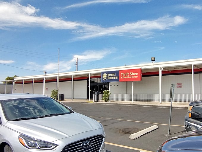 The unassuming exterior of Deseret Industries belies the treasure trove within&mdash;like finding a secret portal to bargain heaven under Arizona's brilliant blue skies.