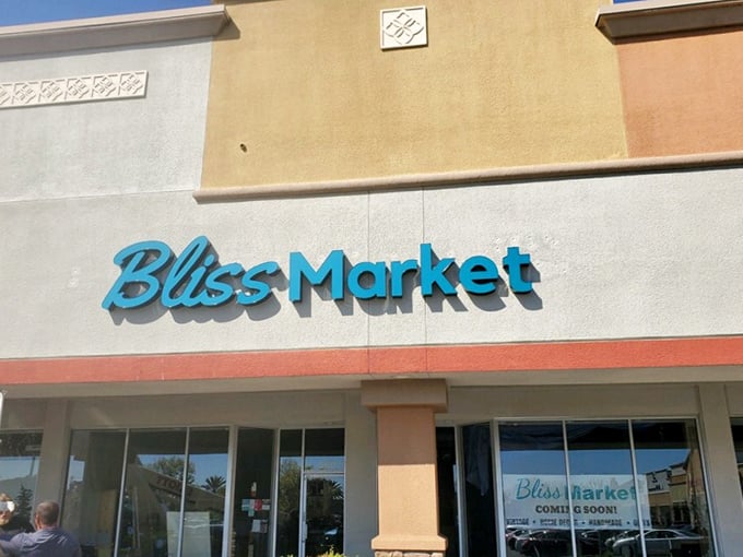 That turquoise signage practically glows with promise - like finding retail therapy that won't bankrupt your retirement fund.