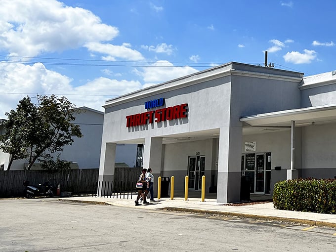 The unassuming storefront of World Thrift belies the wonderland of treasures within. Like a museum where everything's for sale, but without the security guards or gift shop markups.