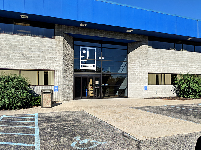 The blue-fronted fortress of frugality beckons bargain hunters to Grandville's treasure trove, where Michigan's most determined thrifters converge for legendary deals.