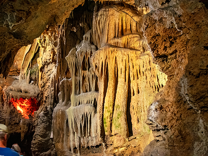 Nature's light show illuminates these ancient formations, creating a cathedral-like atmosphere that makes even non-believers whisper in reverence.