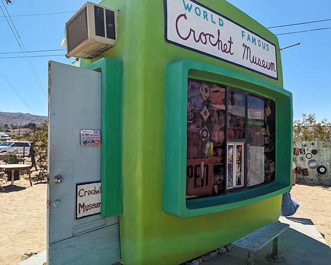 That lime-green glow isn't a mirage – it's your gateway to California's most wonderfully weird yarn adventure.