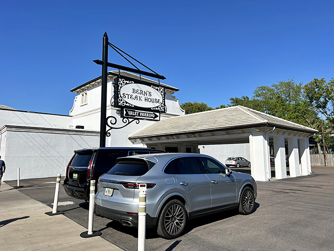 The unassuming exterior of Bern's belies the culinary wonderland within. Like finding a Rolex in a paper bag, this Tampa landmark promises delicious surprises.