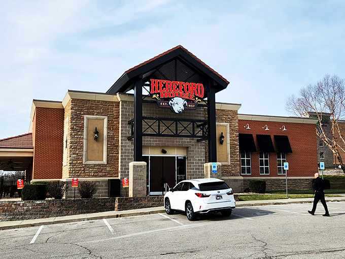 The stone and brick exterior of Hereford House stands like a beacon for beef lovers—a modern-day castle where the royalty is perfectly aged steak.