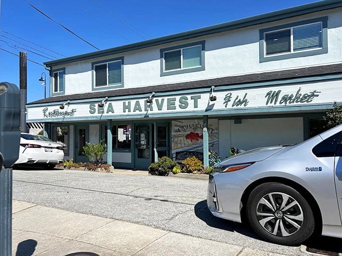 The unassuming exterior of Sea Harvest belies the seafood treasures within&mdash;proof that in Monterey, the best spots often skip the fancy facades.