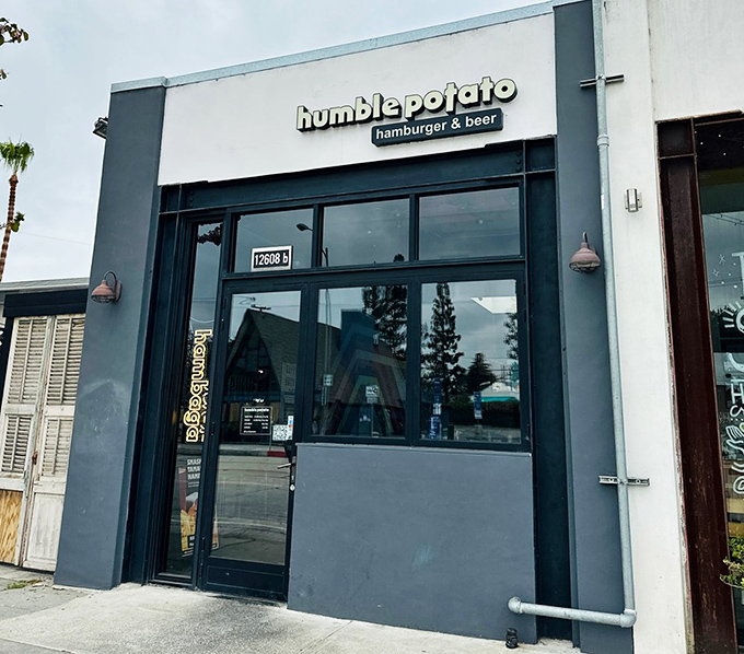 The colorful diagonal stripes adorning Humble Potato's exterior aren't just for show&mdash;they're a preview of the vibrant flavor combinations waiting inside this unassuming gem.