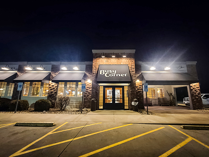 The unassuming brick exterior of Busy Corner belies the culinary treasures within. Like finding a Michelin star in your neighbor's garage.