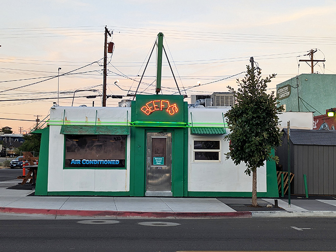 The humble green-and-white exterior of Beefy's might not scream "culinary destination," but locals know this unassuming spot houses french fry perfection.
