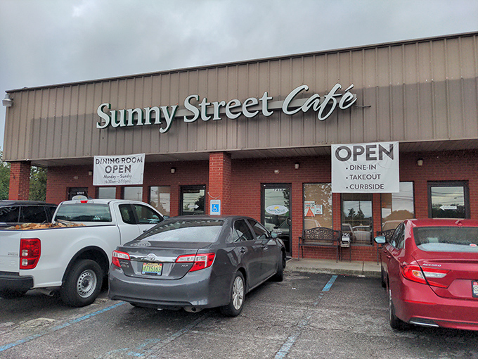 The unassuming exterior of Sunny Street Cafe proves once again that breakfast greatness often hides in plain sight, waiting for hungry explorers to discover its magic.