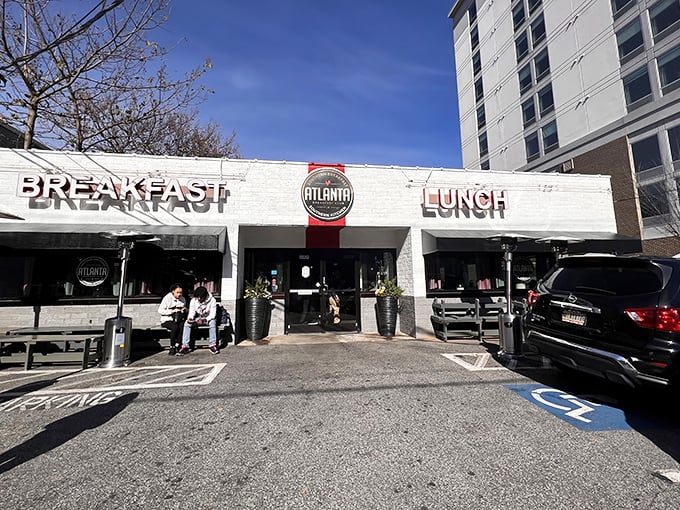 The unassuming white brick exterior of Atlanta Breakfast Club belies the culinary magic happening inside. Downtown's breakfast haven awaits your appetite.