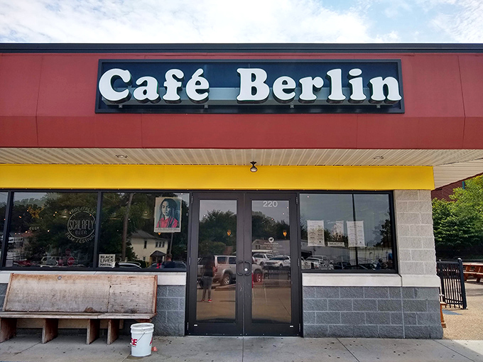 The unassuming red storefront of Cafe Berlin might not stop traffic, but the aromas wafting from inside certainly will. 