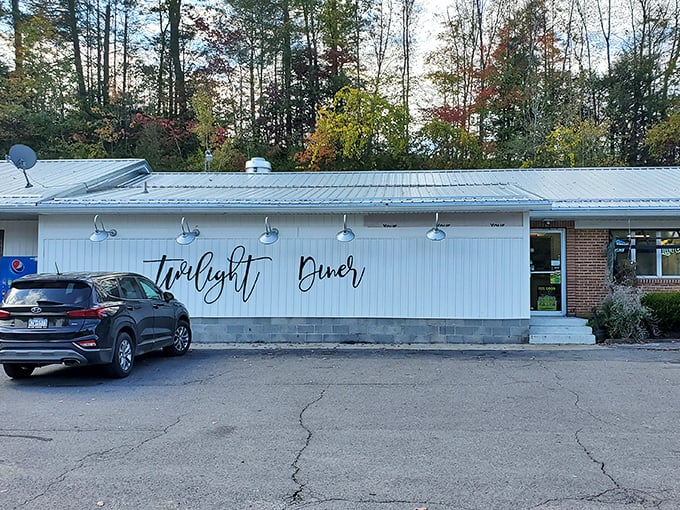 The unassuming exterior of Twilight Diner belies the culinary treasures within. Like finding a diamond in a roadside rest stop.
