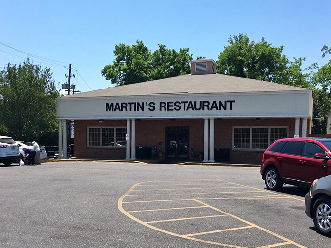 Martin's Restaurant stands proudly on Carter Hill Road, its unassuming brick exterior hiding culinary treasures that have drawn devoted fans for decades.