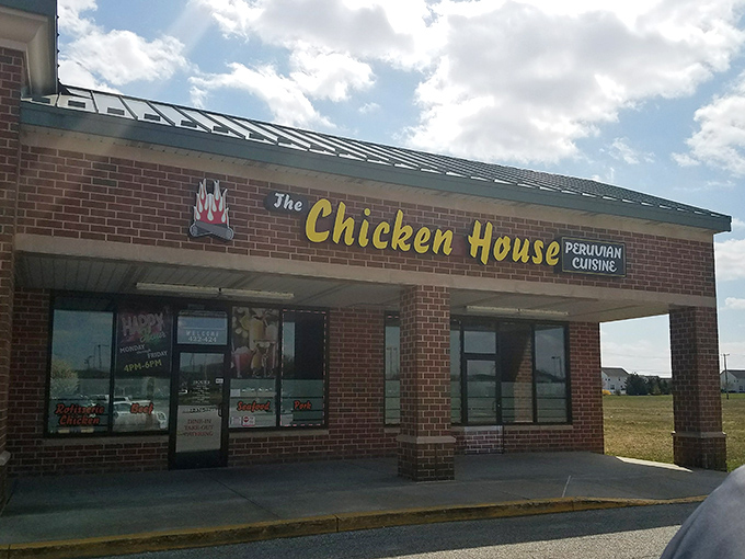 The unassuming strip mall exterior of The Chicken House belies the culinary adventure waiting inside. Peru meets Delaware behind these brick walls.