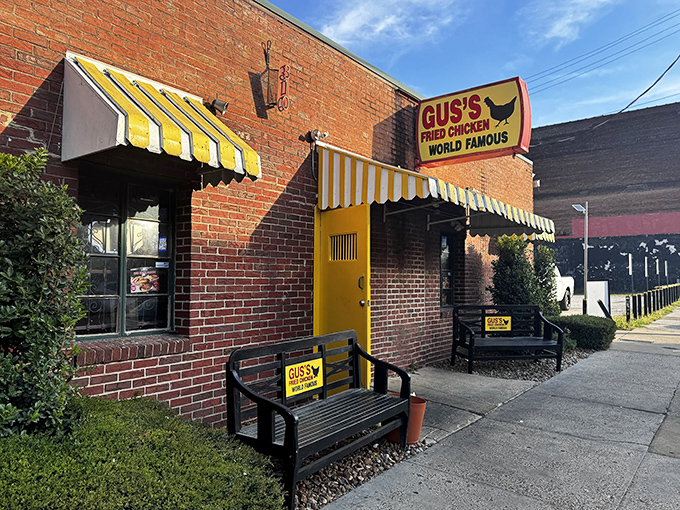 The unassuming brick exterior with its cheerful yellow door and striped awnings is like a superhero's secret identity&mdash;hiding extraordinary powers behind an ordinary facade.