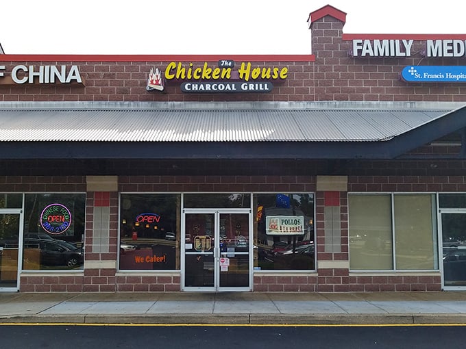 The unassuming strip mall exterior of The Chicken House belies the culinary adventure waiting inside. Peru meets Delaware behind these brick walls.
