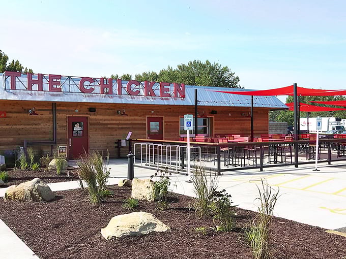 The bold red letters practically dare you to drive past without stopping. This rustic exterior houses some of Iowa's most crave-worthy comfort food.