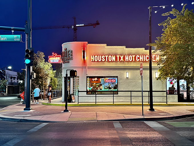 The historic Huntridge Building has found its fiery new purpose as home to Houston TX Hot Chicken, where Vegas heat isn't just about the weather.