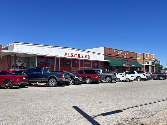 Simplicity speaks volumes - the unassuming exterior of Eischen's hides culinary greatness within, as evidenced by the packed parking lot of devoted pilgrims.